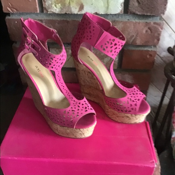 JustFab | Shoes | Fuchsia High Heels | Poshmark